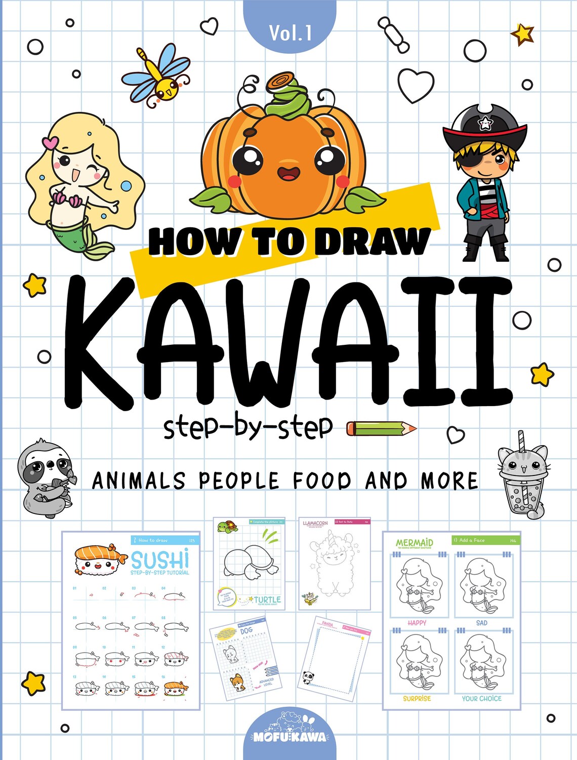How to Draw Kawaii Characters 40 Lessons With Activity Pages - Etsy