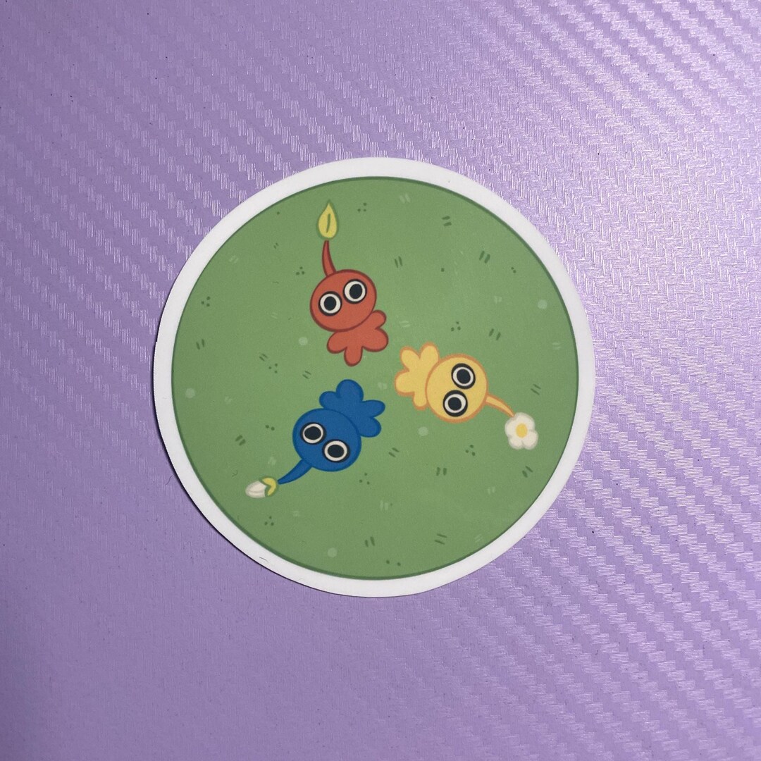 Glossy Trio Pikmin Sticker - Laminated - Etsy