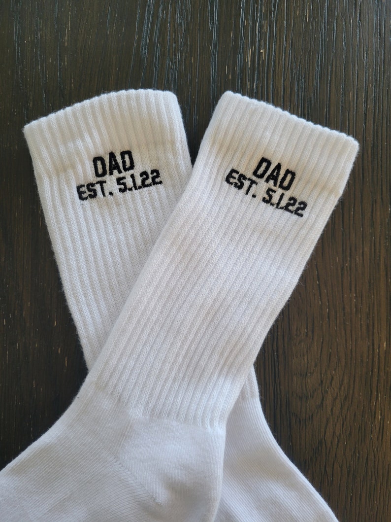 Father's Day Socks | Dad Est. Embroidery | Dad Sock Embroidery | Name ...