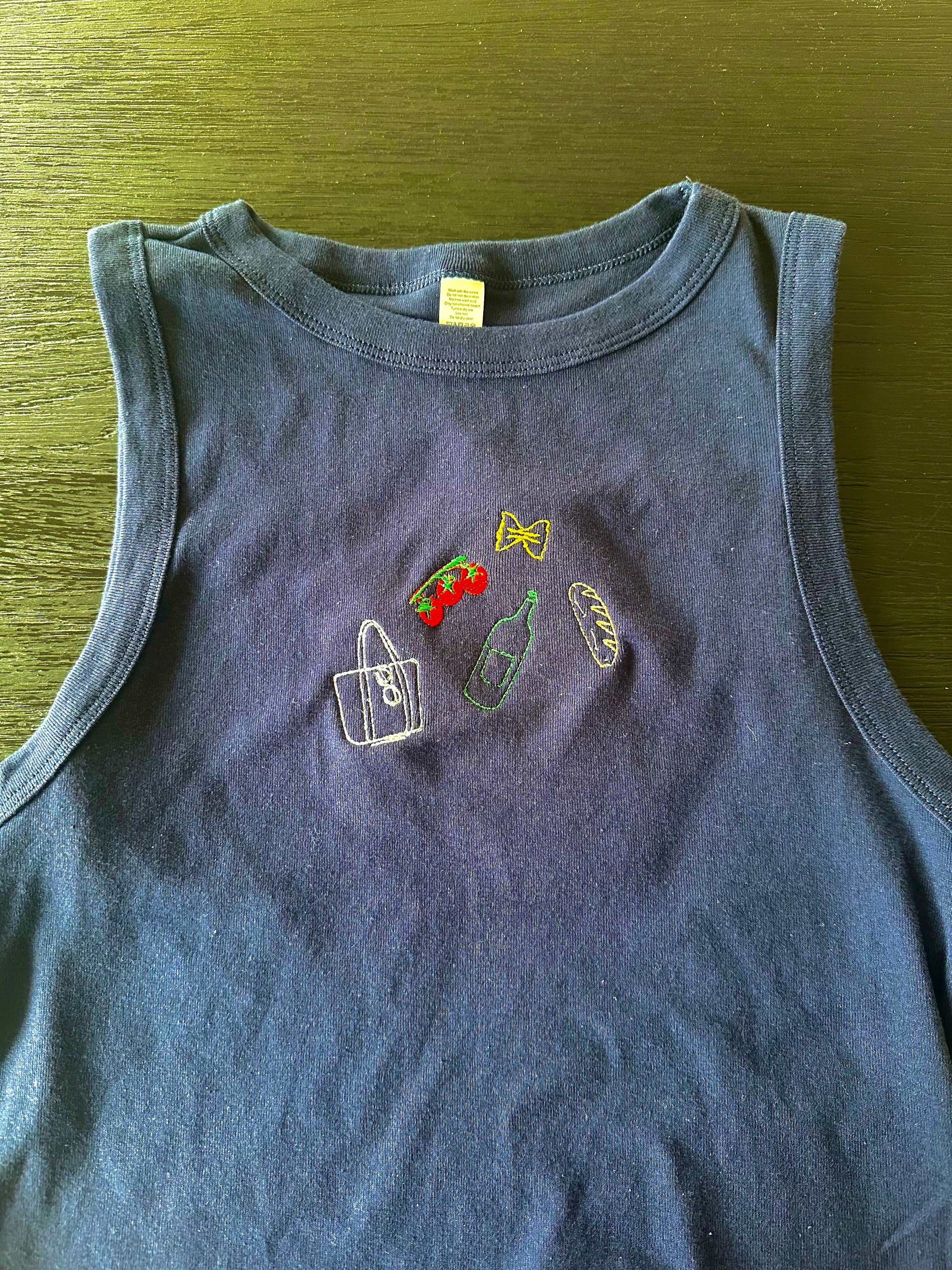 Pasta Embroidery Shirt | Italy Inspired Tank | |cooking Food Tank Top ...