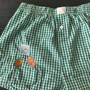 Citrus Orange Embroidery Shorts | Summer Collage Boxer Shorts | Girly ...