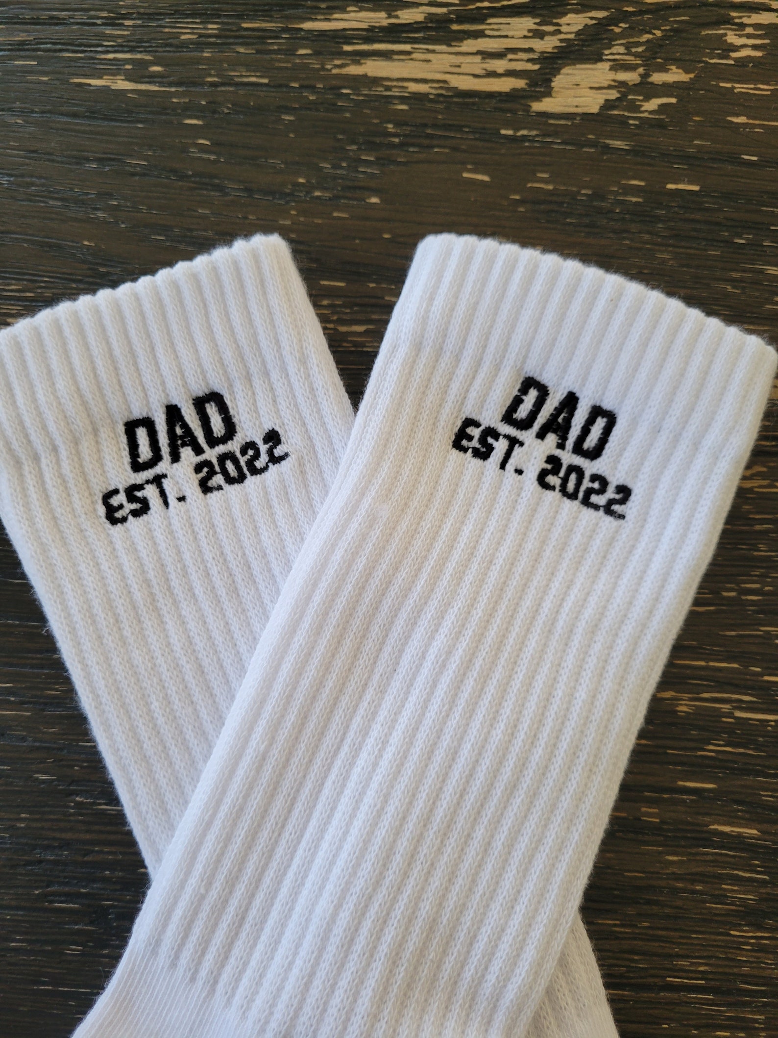 Father's Day Socks Dad Est. Embroidery Dad Sock - Etsy