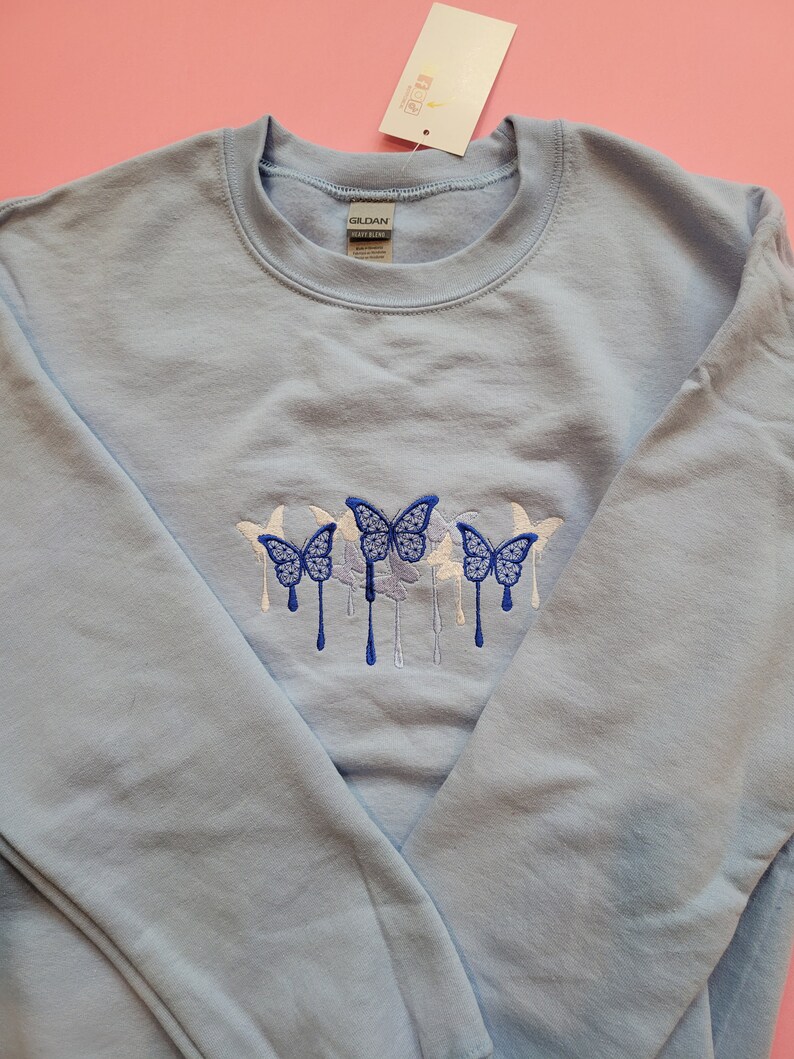 Butterfly Crewneck | Trendy Crewneck | Trendy Embroidery | Girly ...