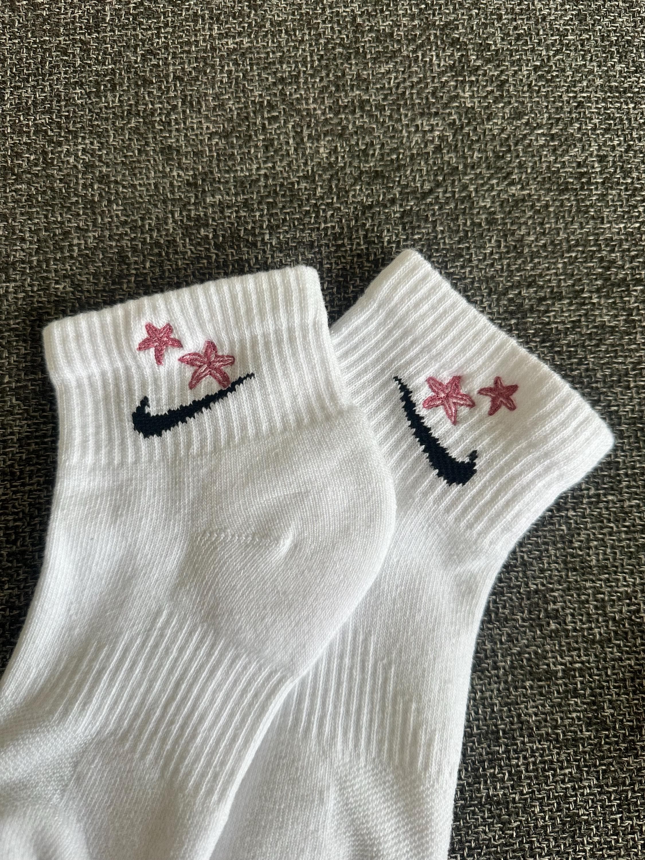 Summer Embroidered 3 Pack Socks | Summer Beach Embroidered Socks ...