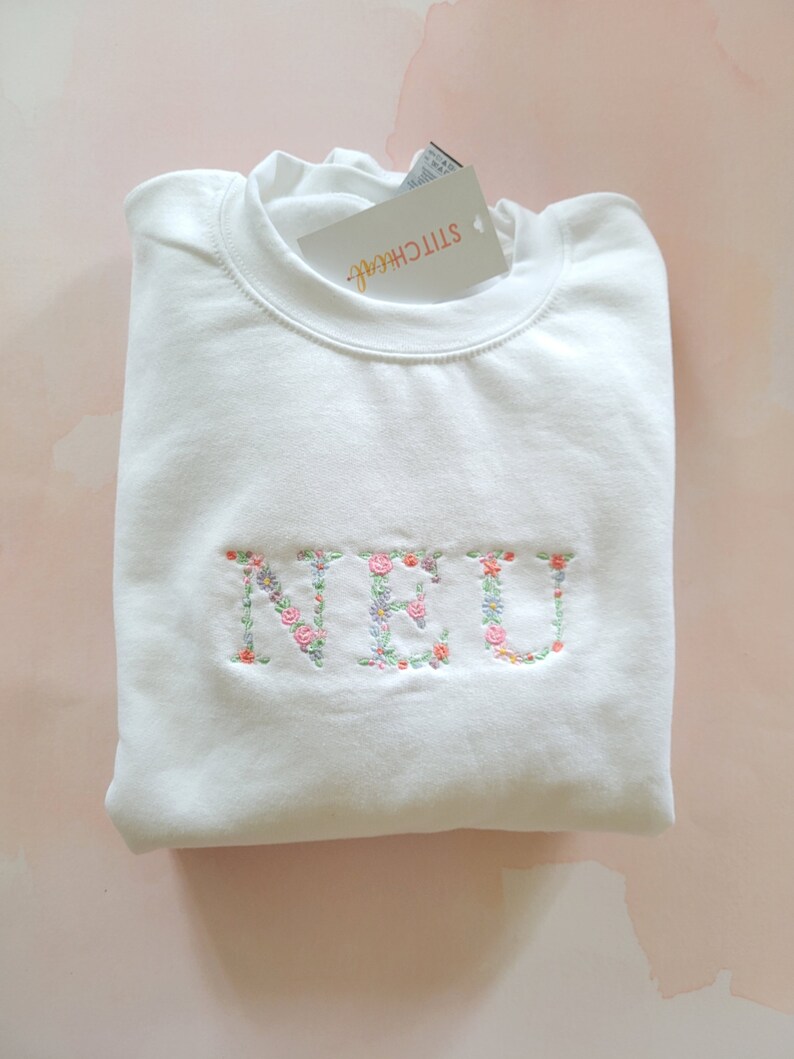 Floral College Letter Crewneck Shirt | College Apparel Merch | Trendy ...
