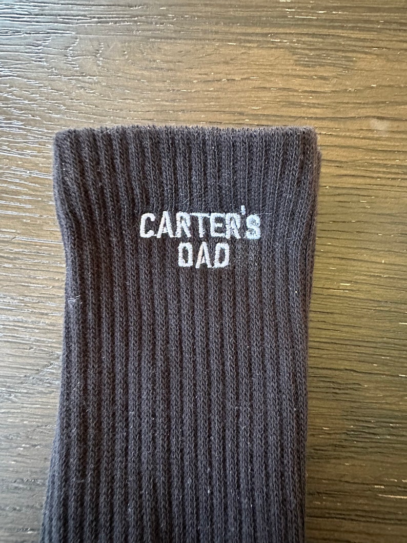 Father's Day Socks Dad Est. Embroidery Dad Sock - Etsy