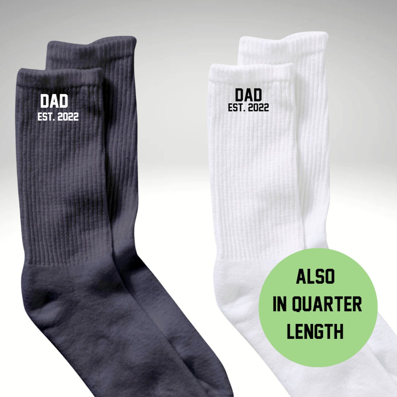 Father's Day Socks | Dad Est. Embroidery | Dad Sock Embroidery | Name ...