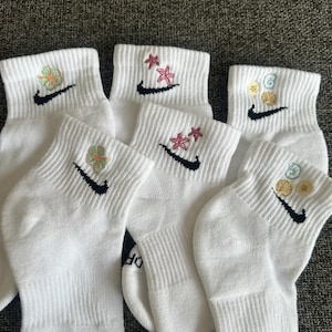 Summer Embroidered 3 Pack Socks | Summer Beach Embroidered Socks ...