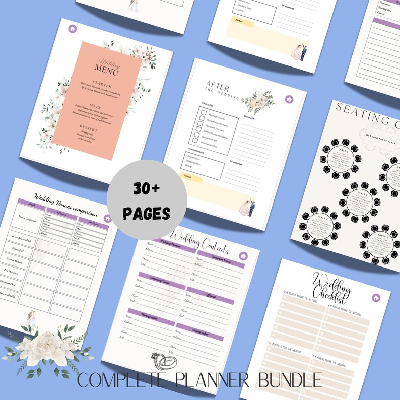 Ultimate Wedding Planning Binder Template, Customizable Canva Template ...
