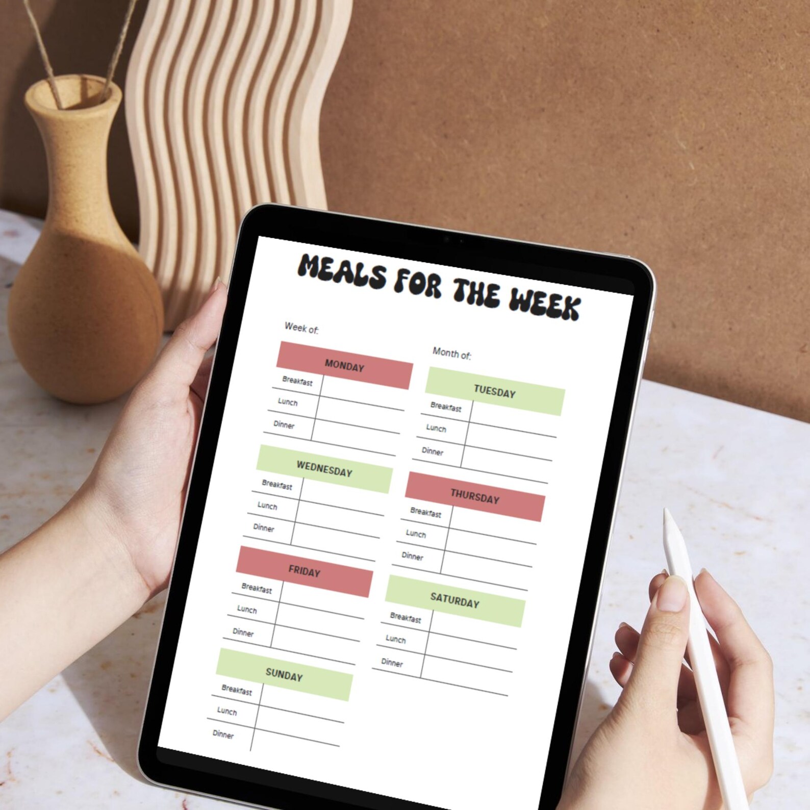 Groceries Checklist and Meal Planner, Groceries List, Healthy Eating ...
