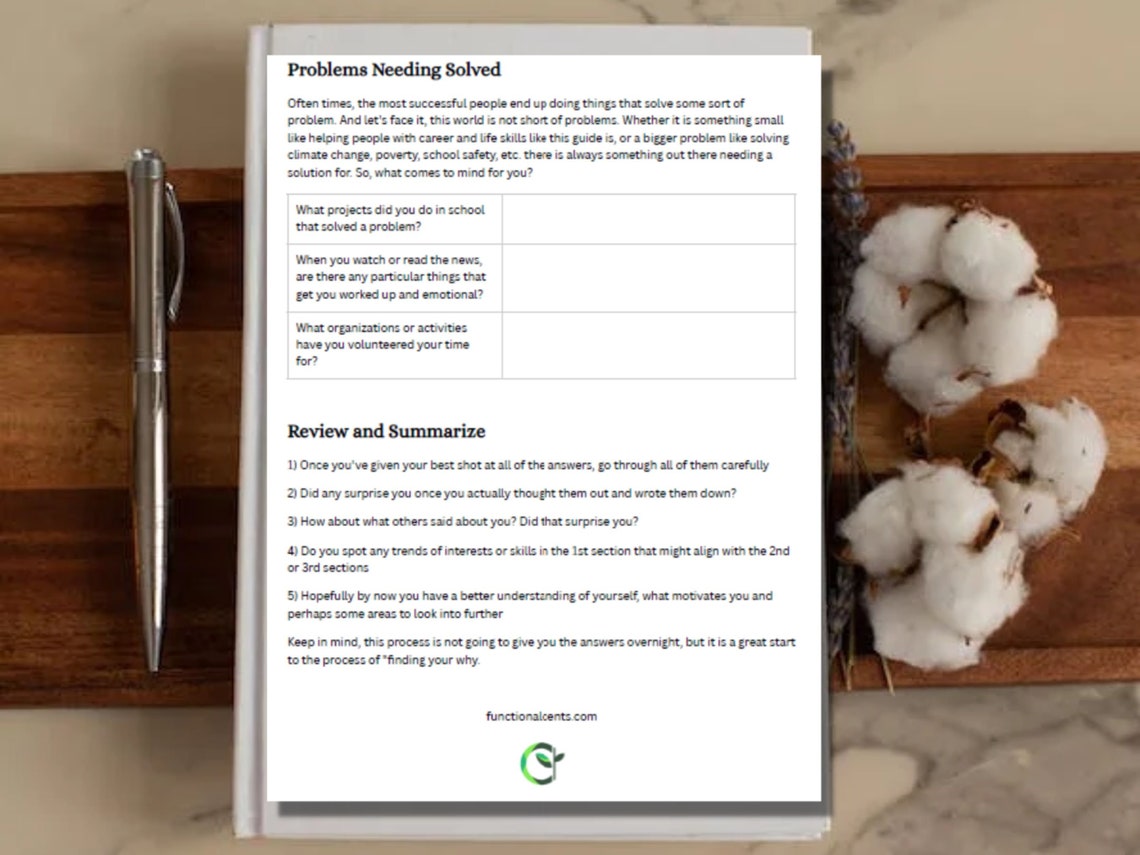 Finding Your Why Worksheet Printable - Etsy