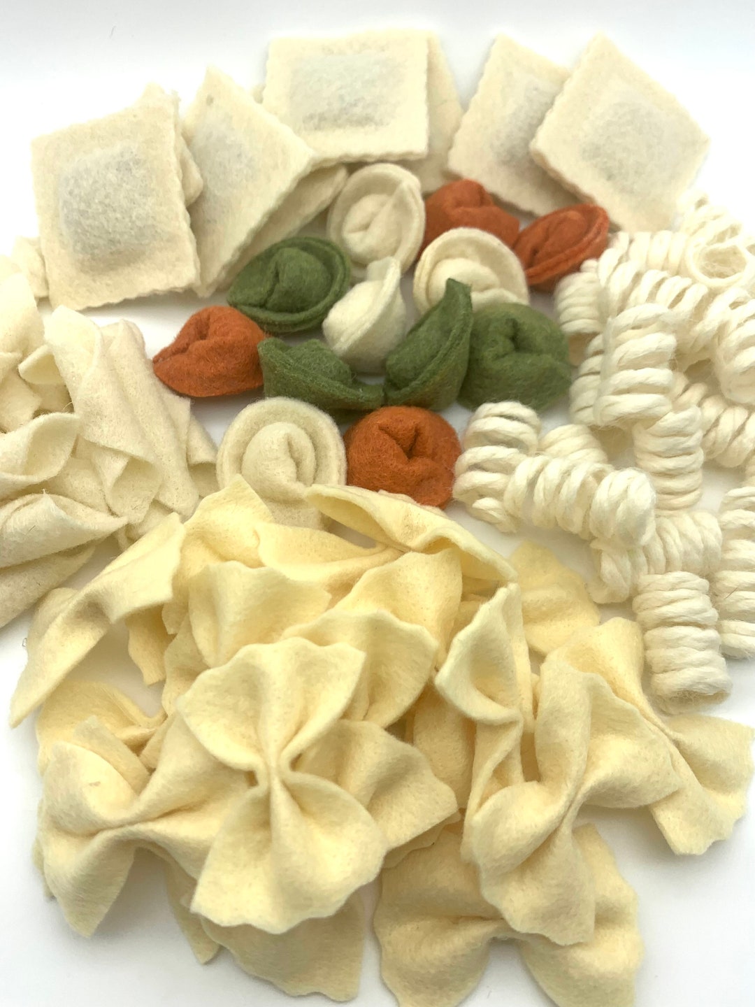 80 Piece Pasta Sampler Play Felt Food - Etsy