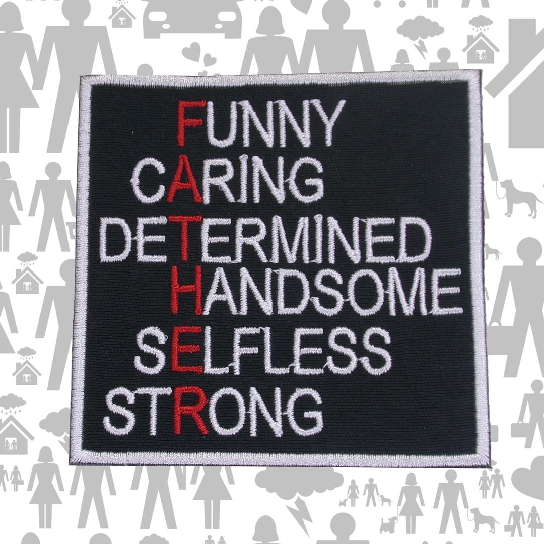 Father Patch Embroidered Iron-on Sew-on Meaningful Dad Applique for ...