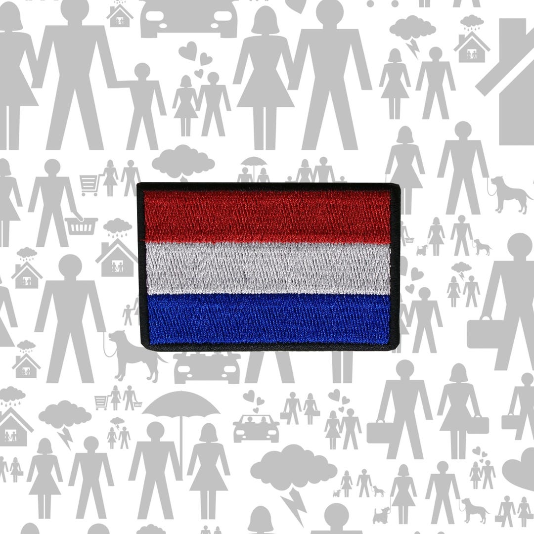 Netherlands Flag Patch Embroidered DIY Iron-on/sew-on Premium Applique Shoulder Uniform Vest ...