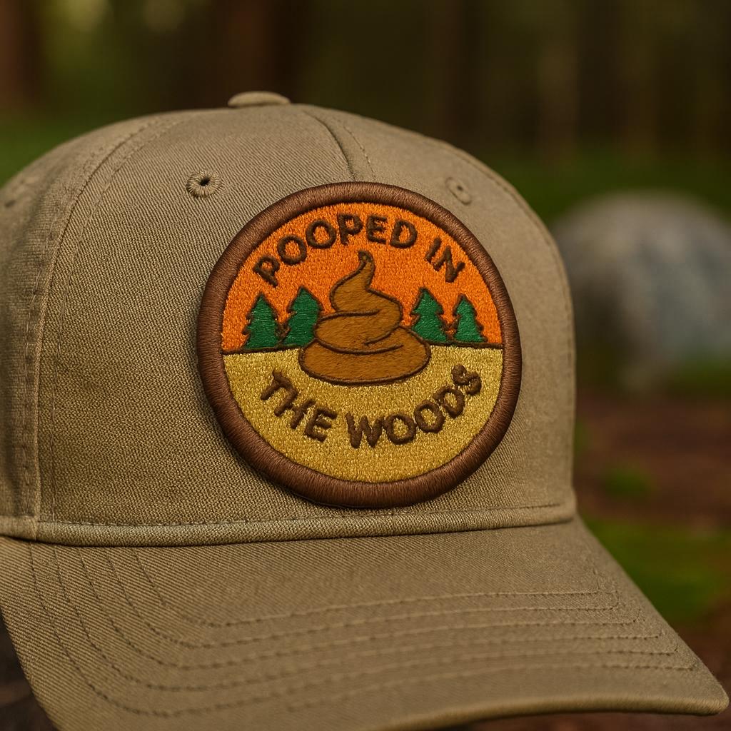 Pooped in the Woods Patch/merit Badge/scout Style Iron-on Applique for ...