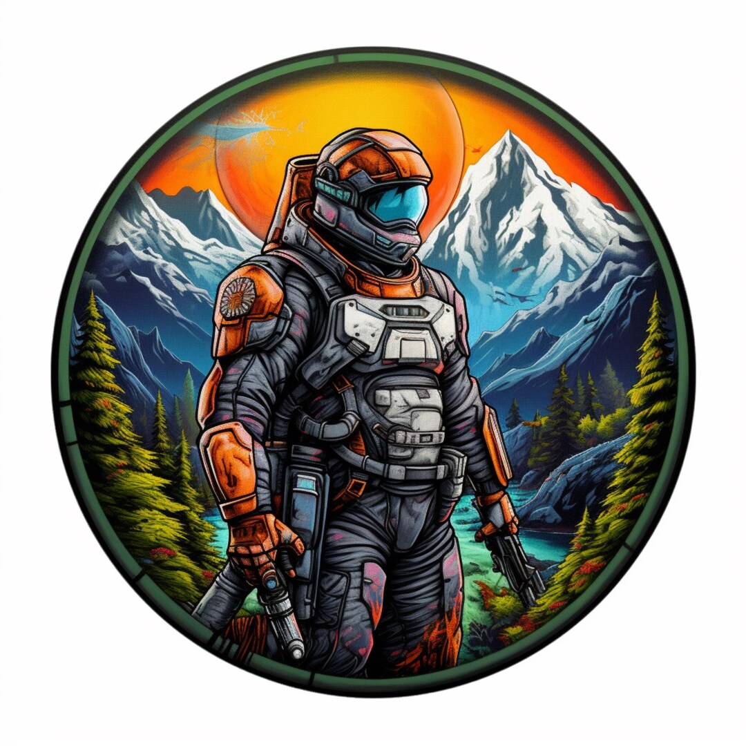 Cosplay Soldier Sticker Decal, Futuristic Decal, Fantasy Sticker for ...