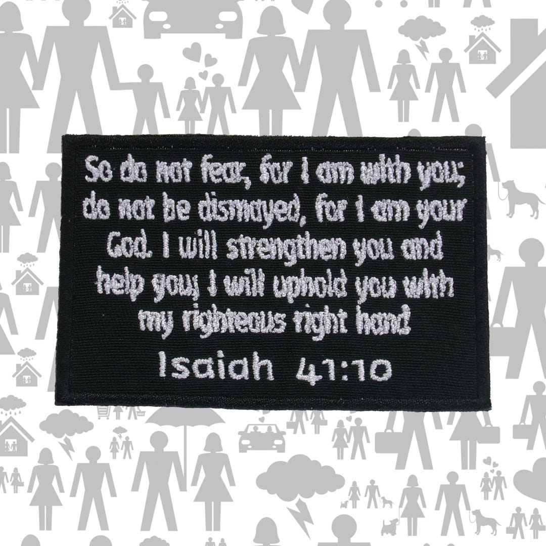Isaiah 41:10 Patch Embroidered Iron-on/sew-on Applique Clothing Vest ...