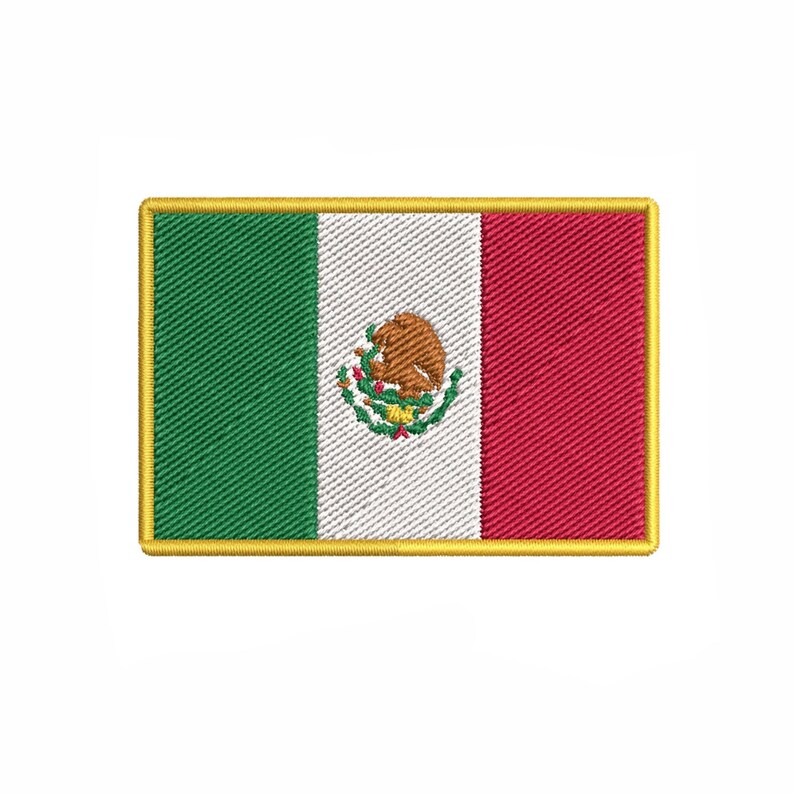 Mexican Flag Patch Embroidered Iron-on/sew-on Applique - Etsy