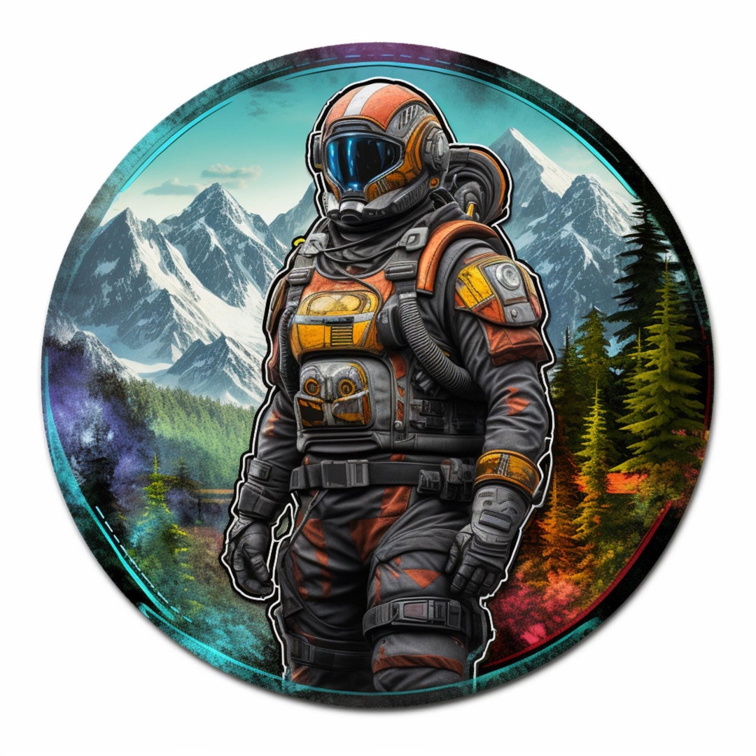 Cosplay Soldier Sticker Decal, Futuristic Decal, Fantasy Sticker for ...