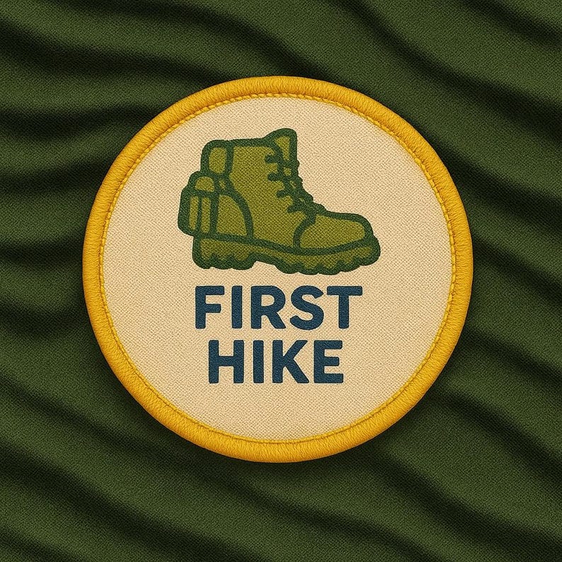 First Hike Patch/merit Badge/scout Style Iron-on Applique for Jacket ...
