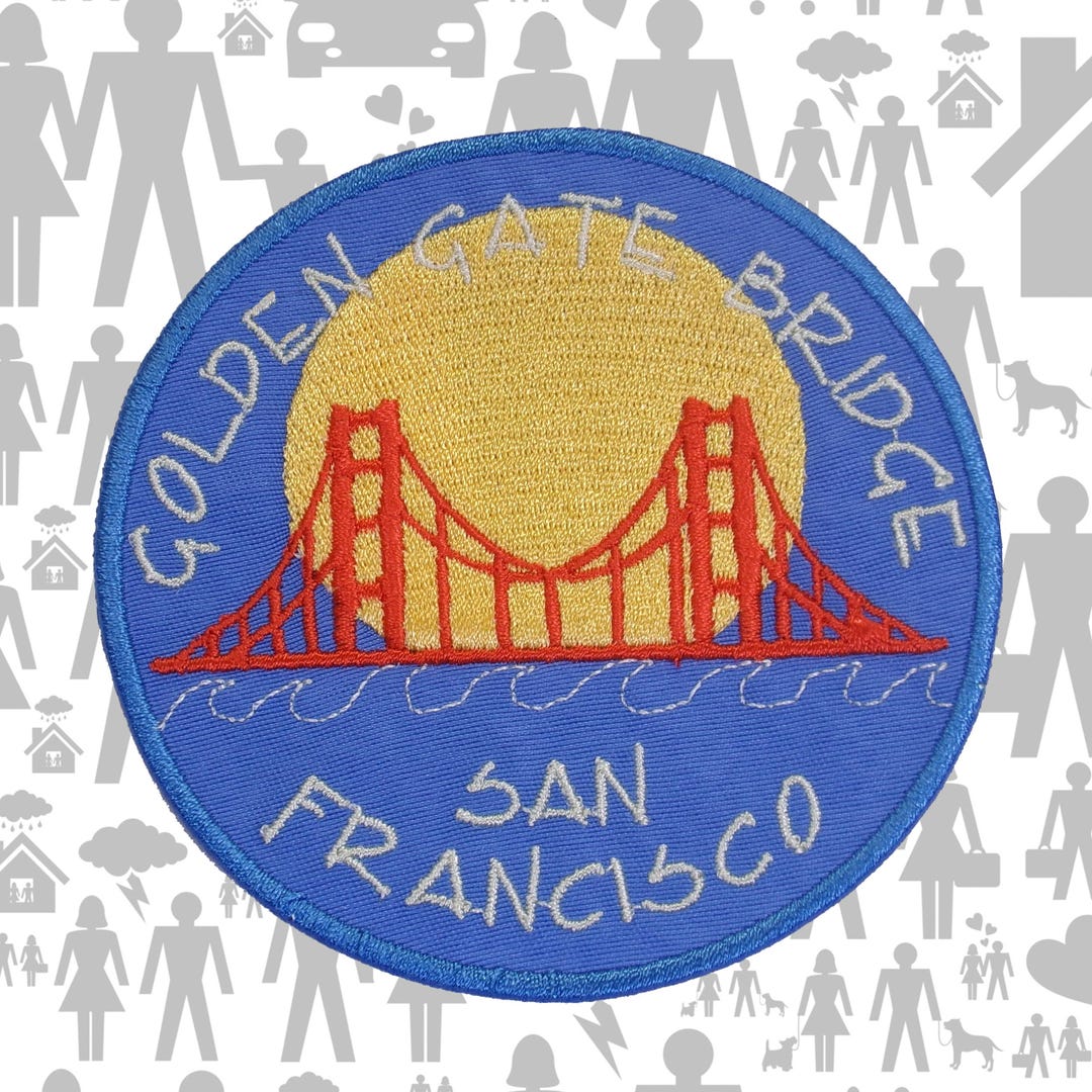 Iron-on Golden Gate Bridge Patch/san Francisco Patch/sew-on Applique ...