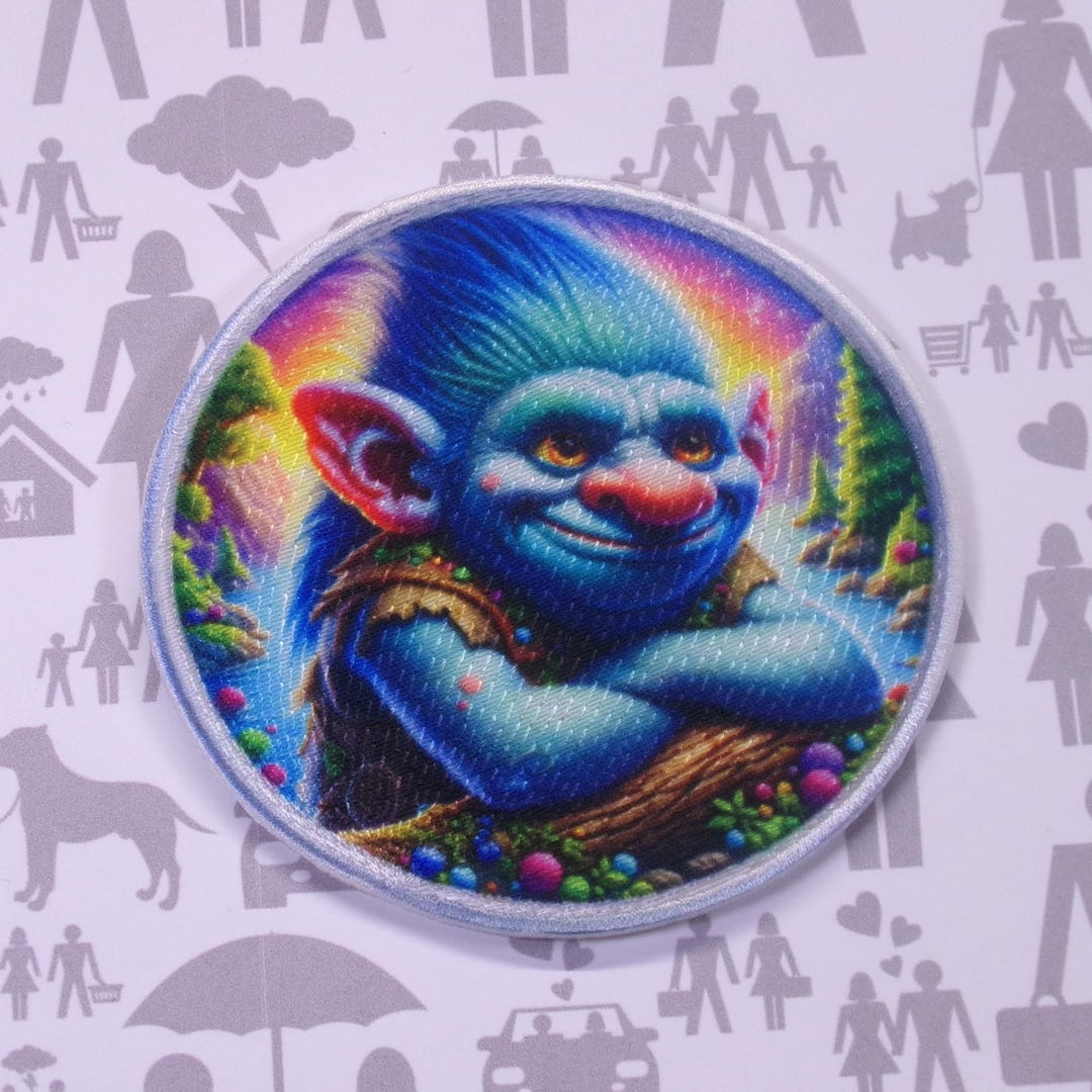 Troll Patch Iron-on Sew-on Fantasy Monster Applique for Gamer Backpack ...