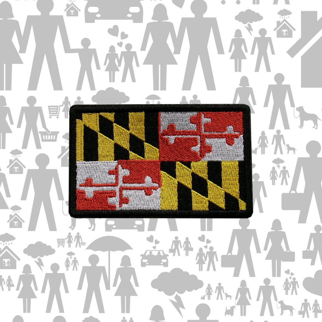 Maryland State Flag Patch Embroidered DIY Iron-on/sew-on Premium ...