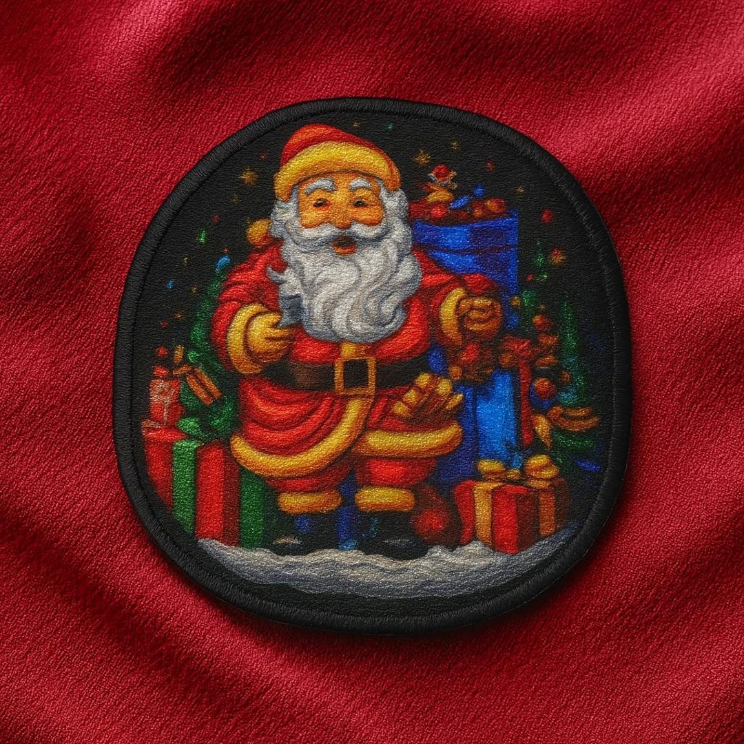 Santa Patch/iron-on Patch/sew-on Applique for Christmas Stockings ...