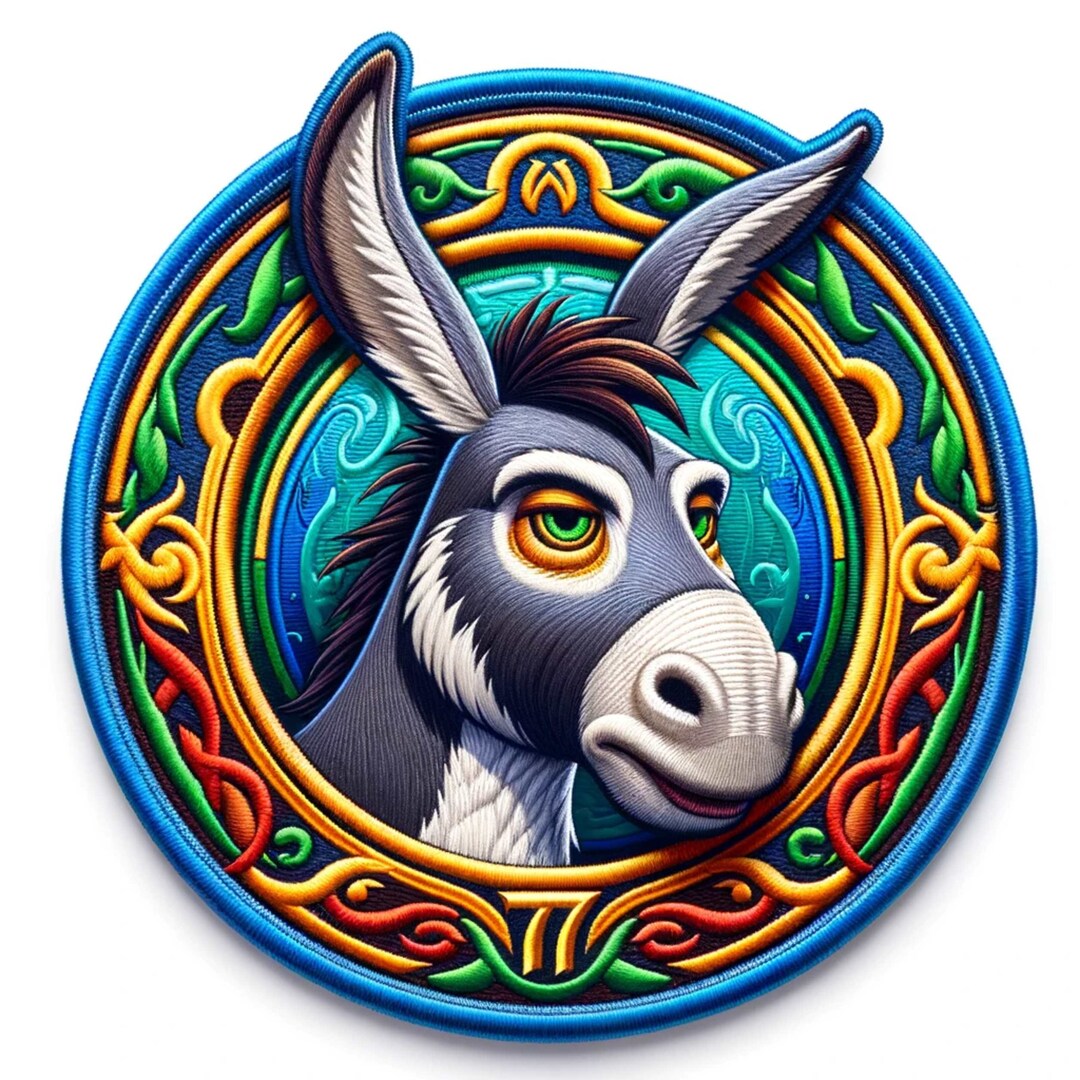 Donkey Patch Iron-on/sew-on DIY Applique Clothing Vest Jacket Cap ...