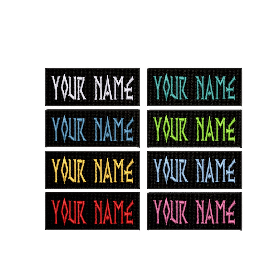 Custom Embroidered Your Name Tag Patch Iron-on/sew-on Applique Cosplay ...