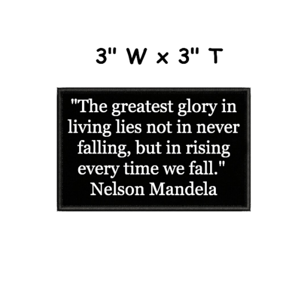 Nelson Mandela Inspirational Quotes Embroidered Patch Iron-on Applique ...