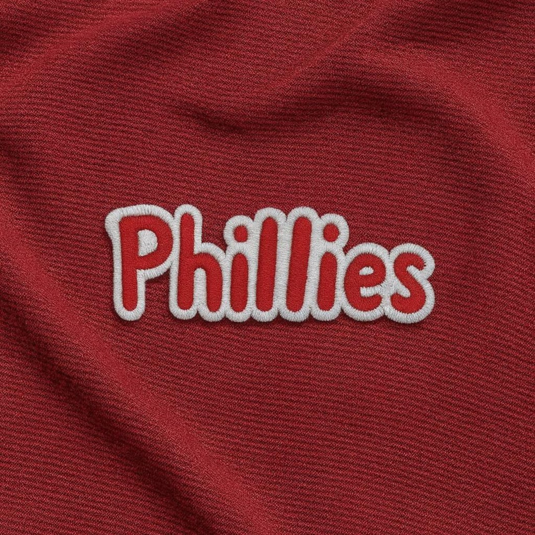 Phillies Text Applique Iron on Patch Various Sizes Team Name ...