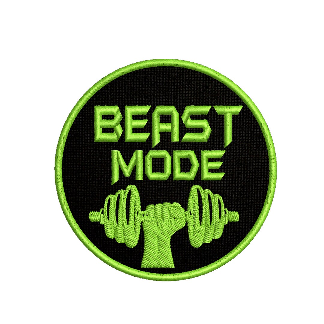 Beast Mode Embroidered Iron-on DIY Applique Patch, Cosplay Vest ...