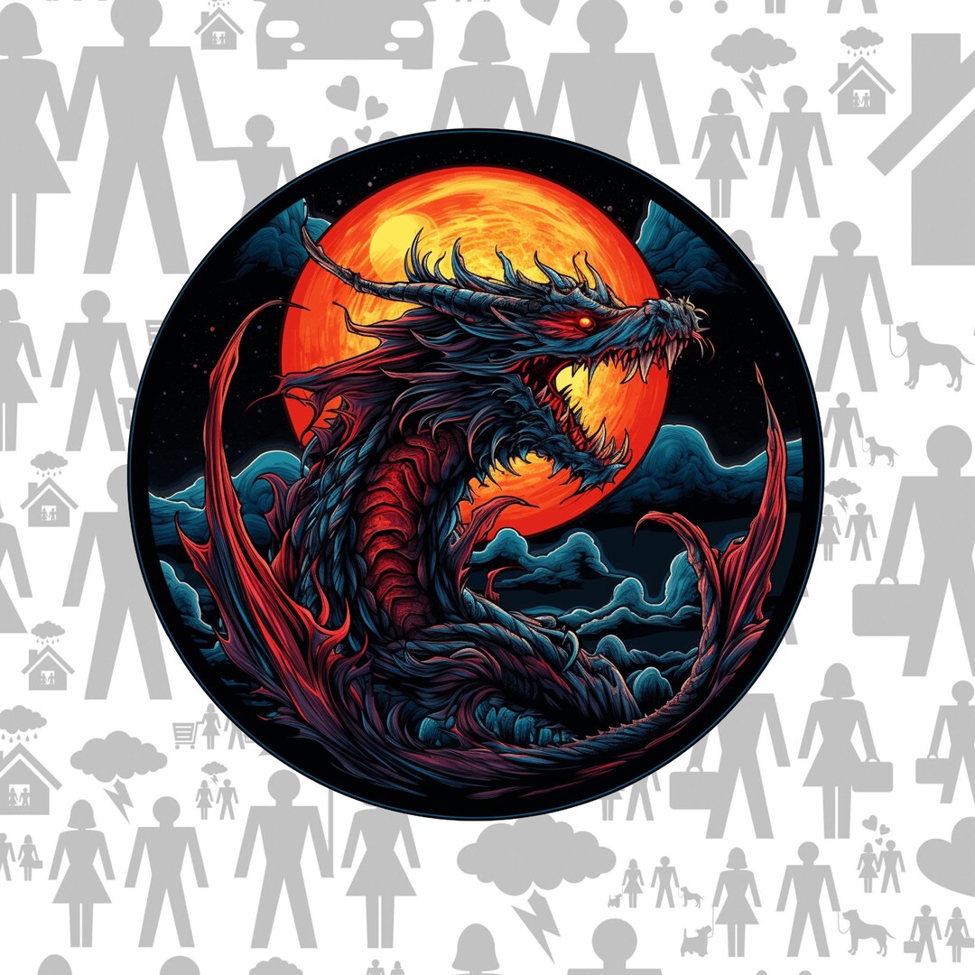 Dragon Sticker Decal, Fantasy Decal, Sticker for Truck Car Window ...