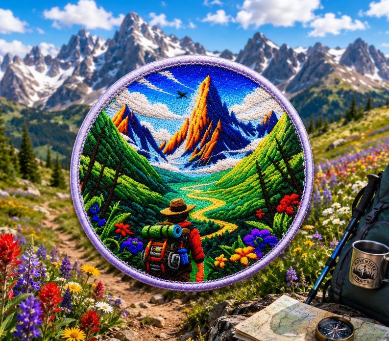 Mountain Patch/iron-on Patch/nature Badge/camping Hiking/merit Badge ...