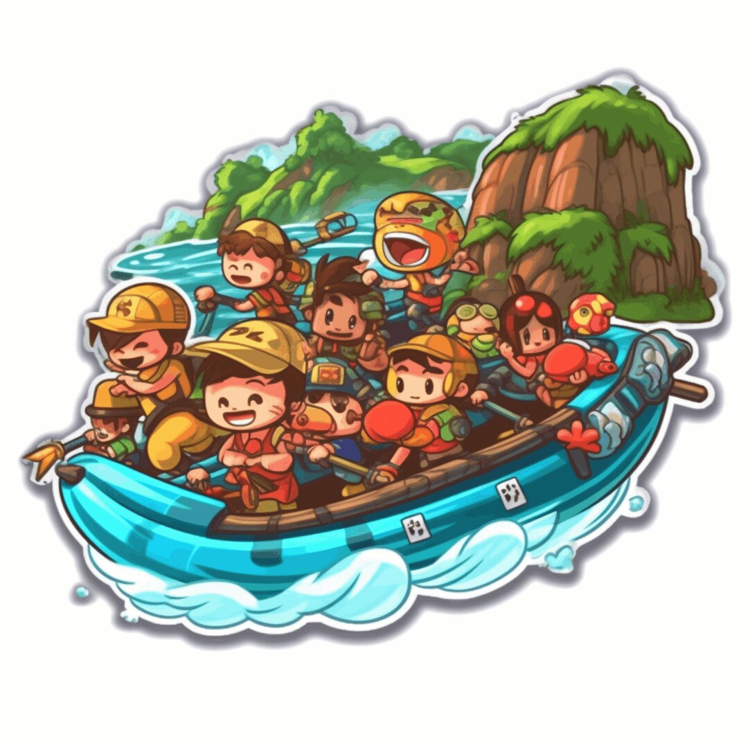 Water Rafting Sticker Decal, Nature Decal, River Sticker for Truck Car ...