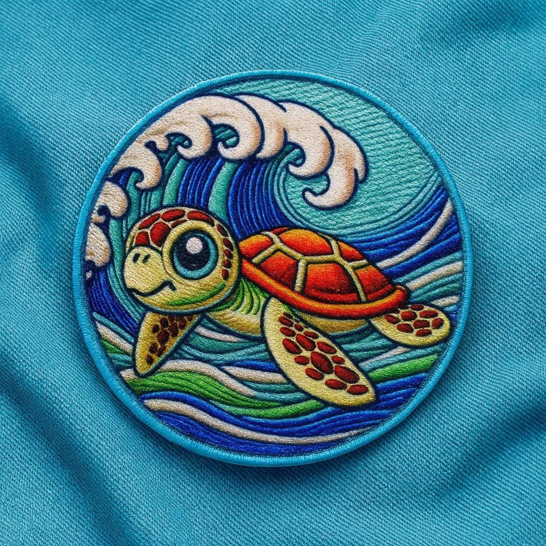 Sea Turtle Patch/iron-on Patch/ocean Gifts/sew-on Applique for Jackets ...
