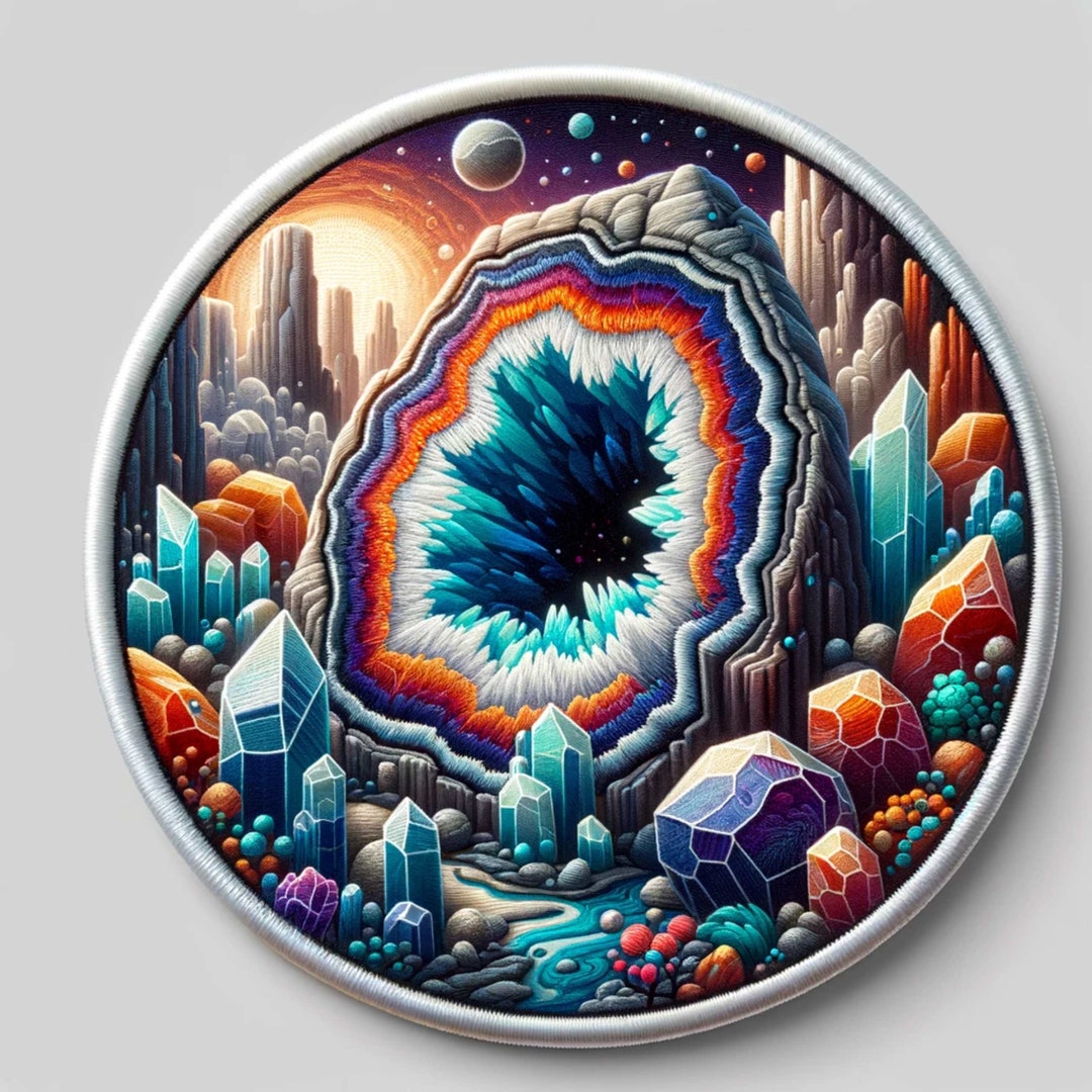 Geodes Patch Iron-on/sew-on DIY Applique Clothing Vest Jacket Cap ...