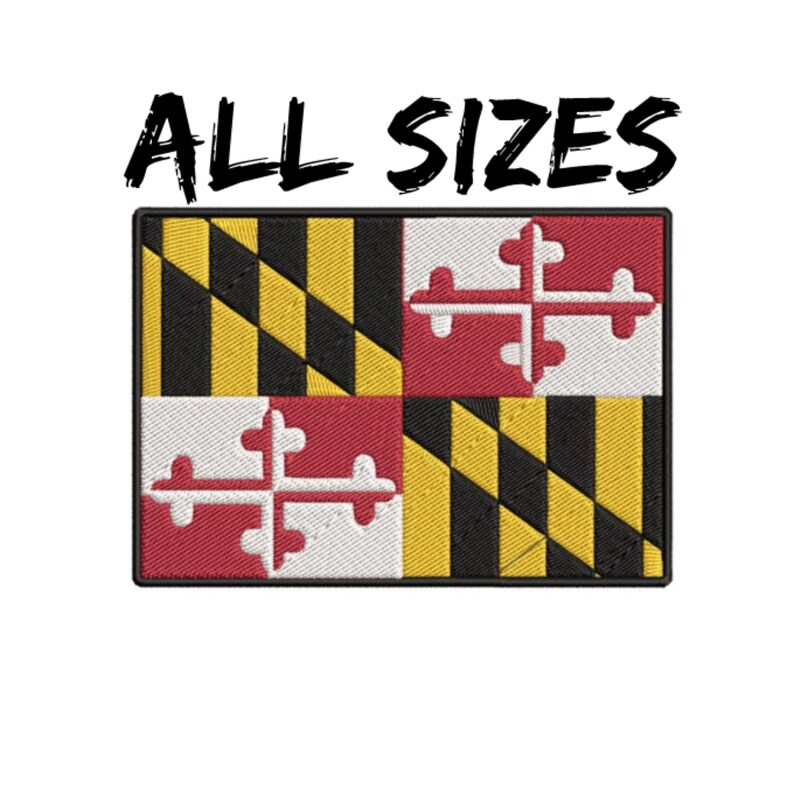 Maryland State Flag Patch Embroidered DIY Iron-on/sew-on - Etsy