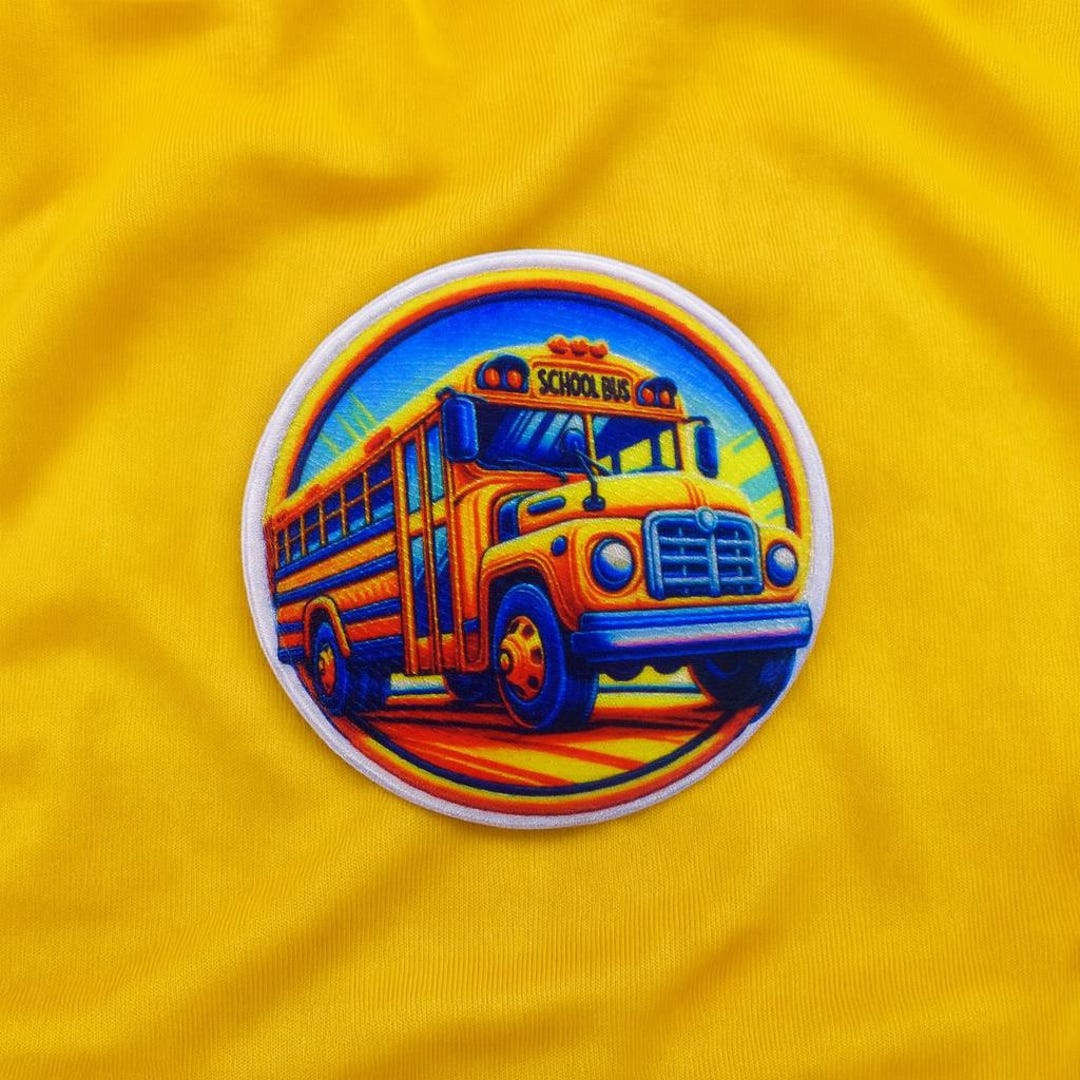 School Bus Patch/iron-on Patch/sew-on Applique for Jacket, Backpack ...