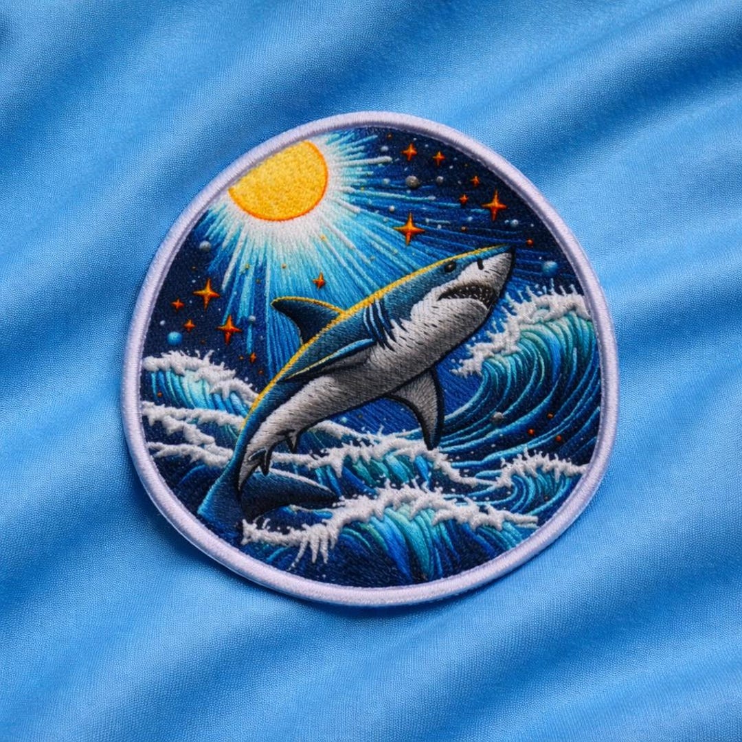Shark Patch/iron-on Patch/scuba Diver Gifts/sew-on Applique for Jackets ...