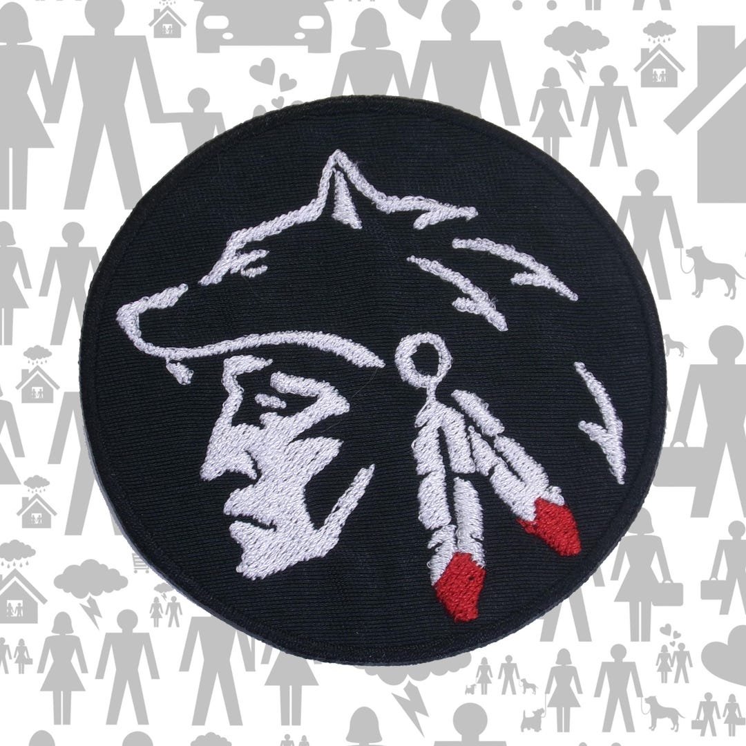 Comanche Dog Warrior Native American Indian Embroidered Patch Iron-on ...