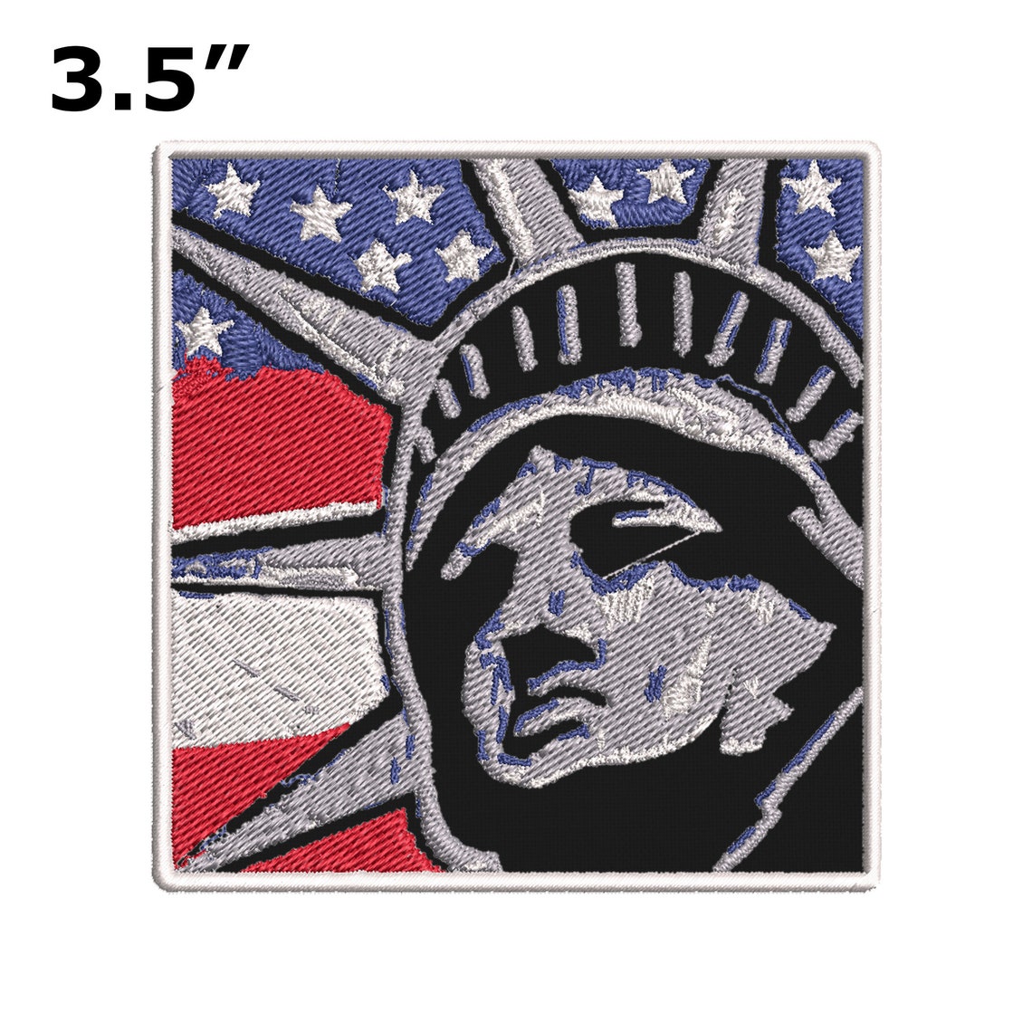Statue of Liberty American USA Flag Embroidered Iron-on Patch | Etsy