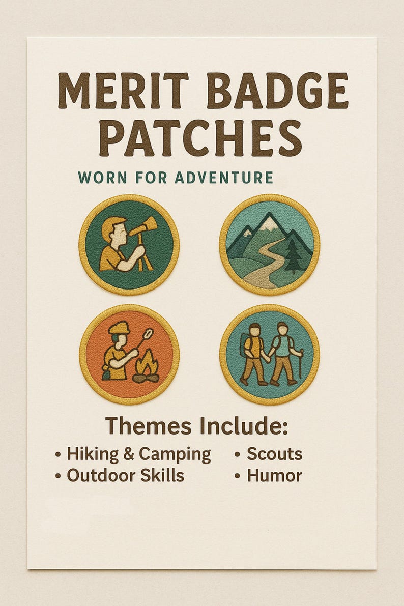 Forest Friends Patch/merit Badge/scout Style Iron-on Applique for ...