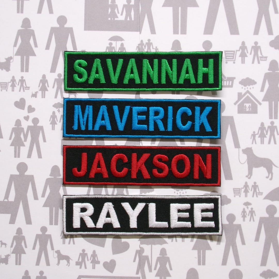 Custom Embroidered Your Name Tag Patch Iron-on/sew-on Applique Cosplay ...