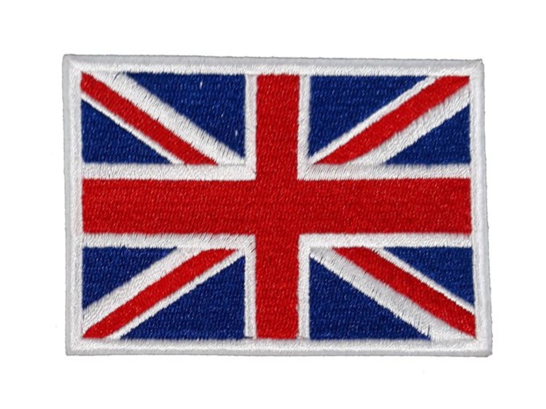 United Kingdom Flag Patch Embroidered Iron-on Applique, Shoulder Uniform Vest Jacket, Travel ...