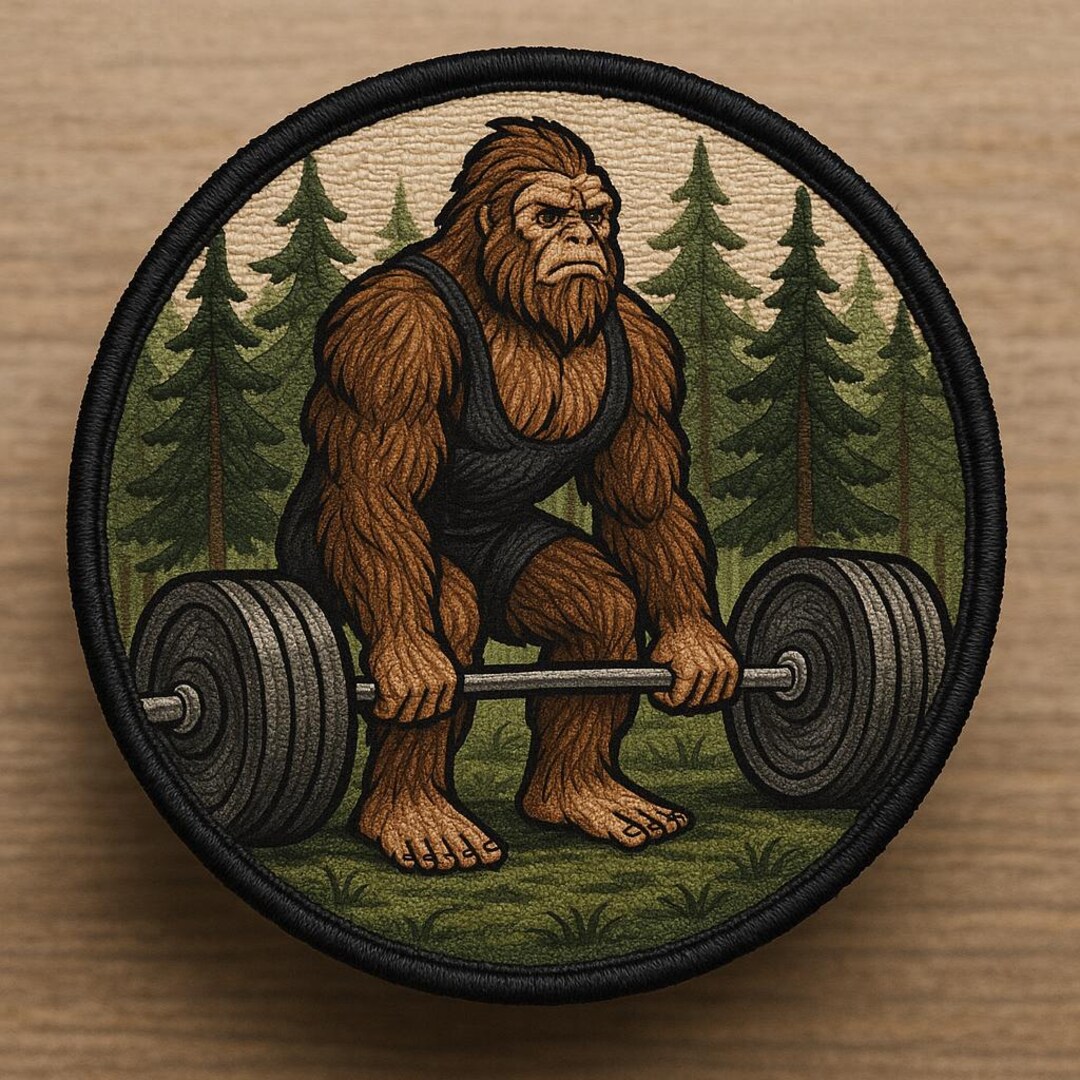 Fitness Motivation Patch Big Foot Deadlifting Iron-on or Sew-on Workout ...