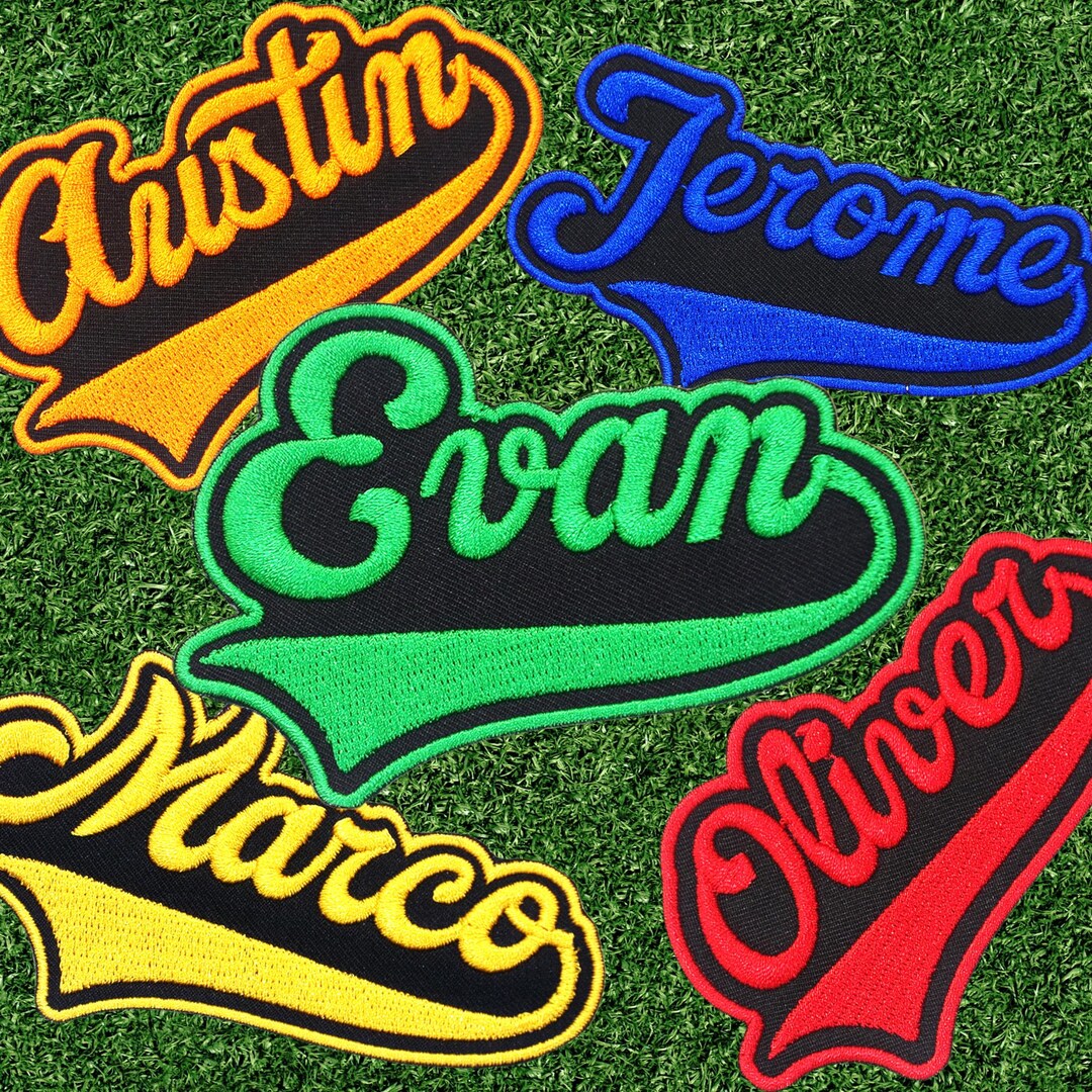 Custom Sport Name Patch, Personalized Baseball Name Patches, Iron On ...