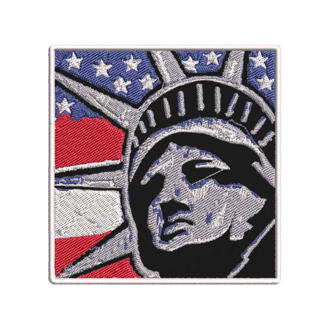 Statue of Liberty American USA Flag Patch Embroidered Iron-on - Etsy