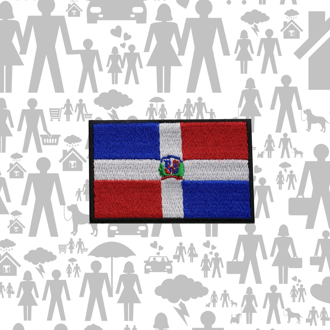 Dominican Republic Flag Patch Embroidered Iron-on/sew-on Applique ...